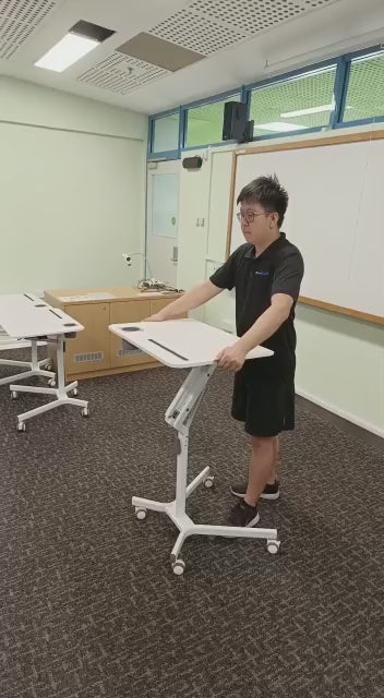 Ergonomic Pneumatic Mobile Office Height Adjustable Table – Pearlblue ...